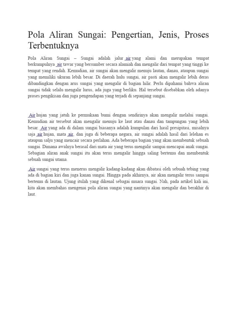 Pola Aliran Sungai | PDF