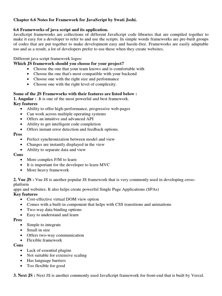 framework | PDF | Java Script | Computer Engineering