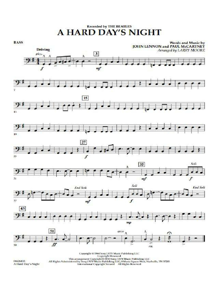 a hard days night bass | PDF