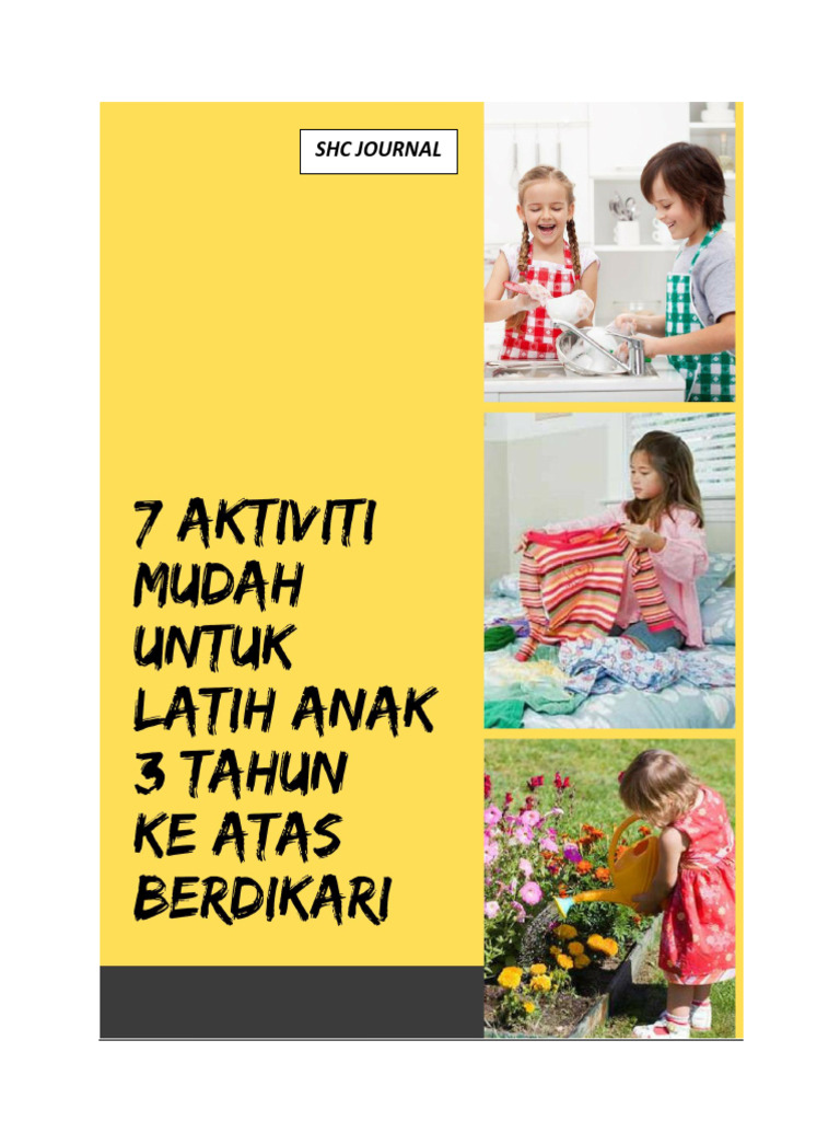 7 Aktiviti Latih Anak Berdikari | PDF