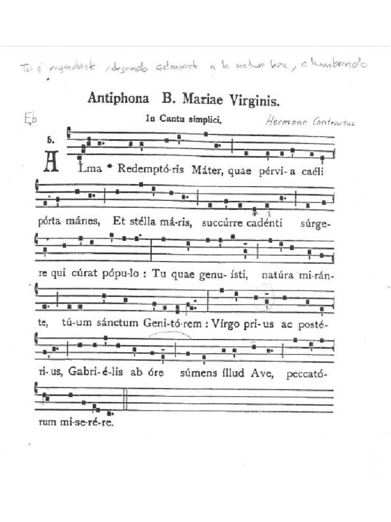 Alma Redemptoris - Gregoriano | PDF