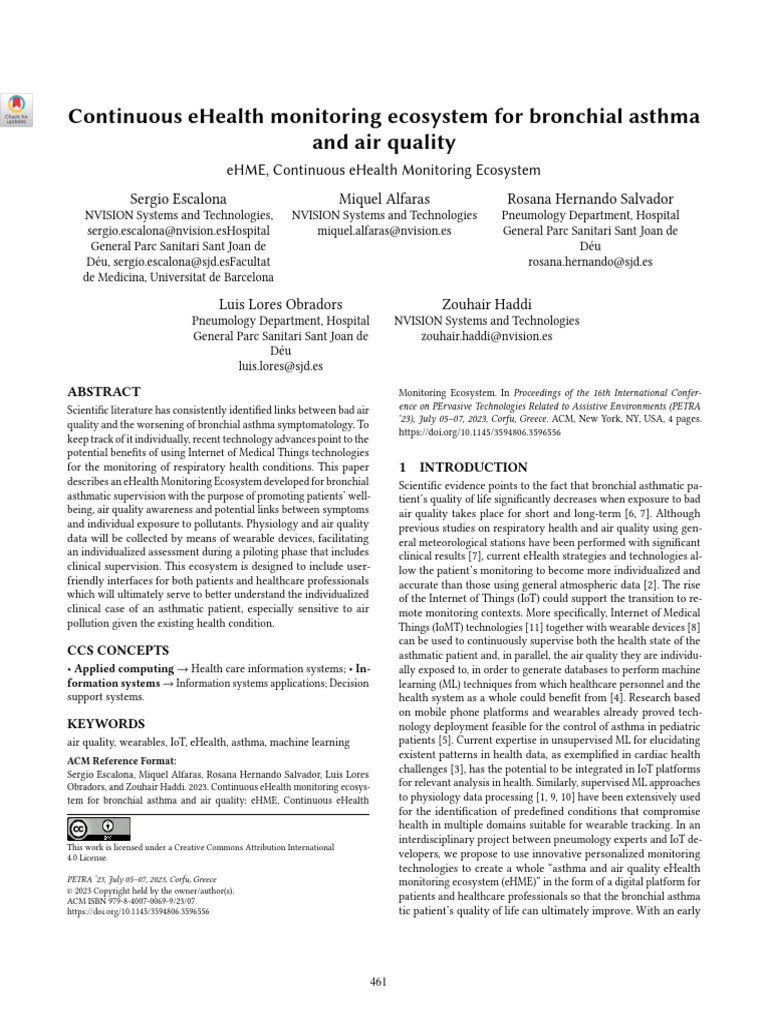5 - Continuous Ehealth Monitoring Ecosystem For Bronchial Asthma and ...