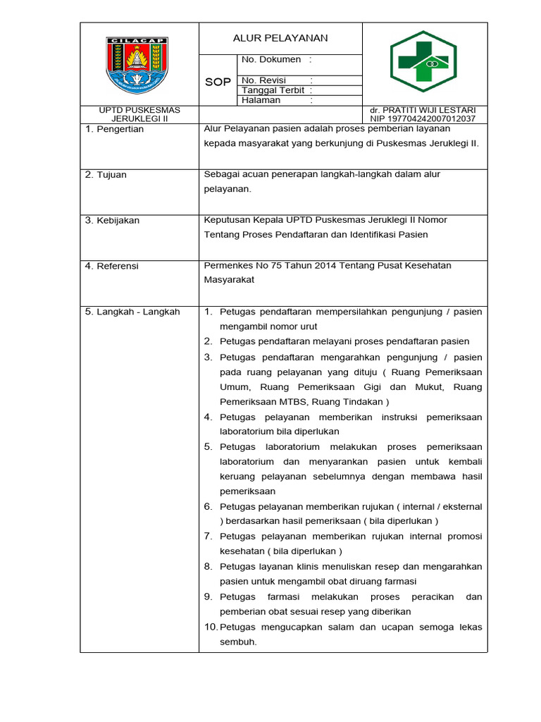 Sop Alur Pelayanan | PDF