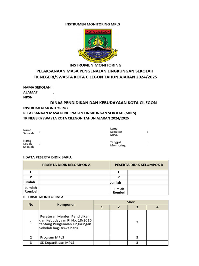 Instrumen MPLS TK 2024 | PDF