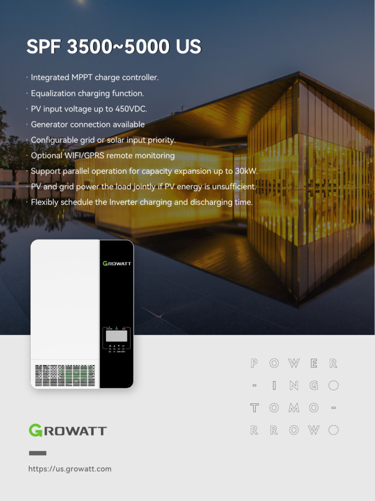 SPF 3500-5000 US Datasheet EN 202405 | PDF | Power Inverter | Alternating Current