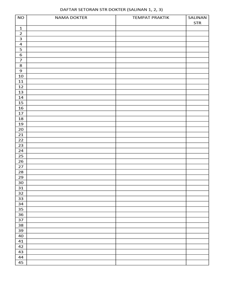 Blanko Setoran STR | PDF
