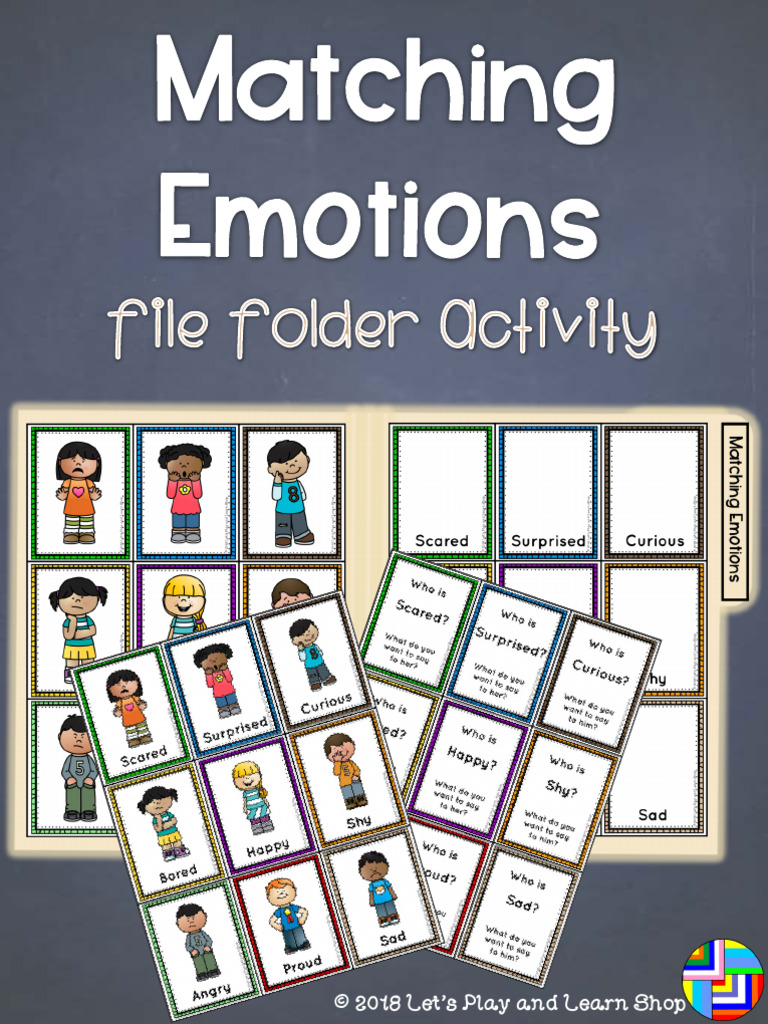 Emotions File Folder Game Activity | PDF