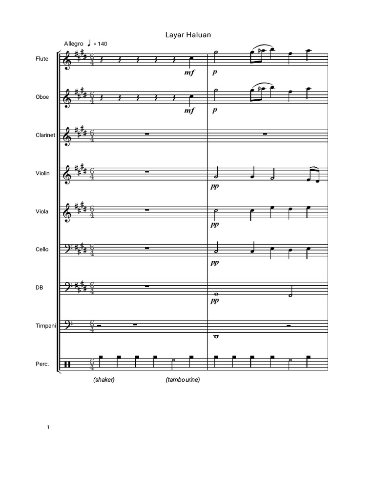 (Score) Layar Haluan | PDF