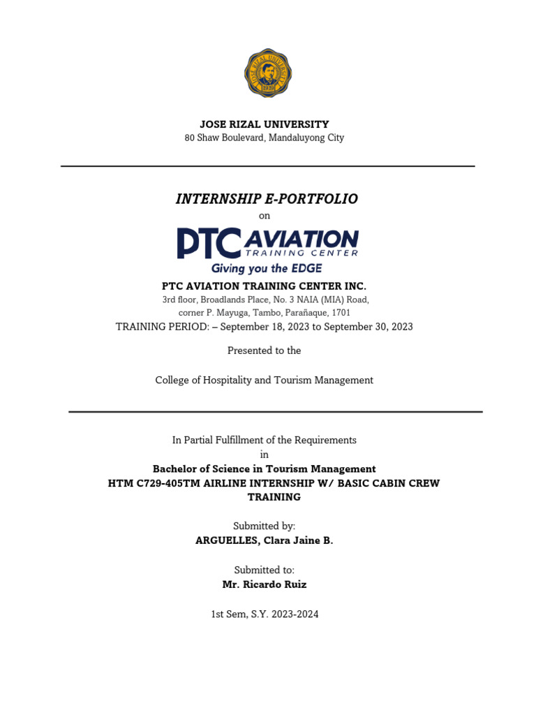 Portfolio PTC Final | PDF | Flight Attendant | Airlines