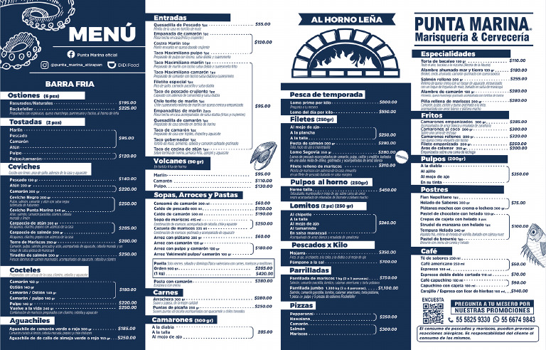 MENU PUNTA MARINA | PDF