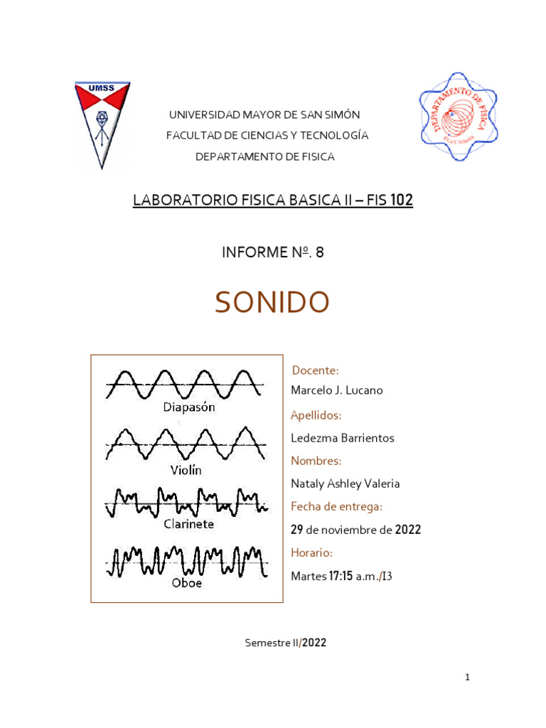 Informe 8 Lab de FSC 2 | PDF | Sonido | Olas