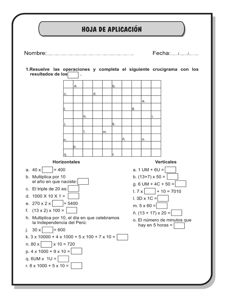 Hojas de Aplicacion - Prim-Unid - Log - Mat | PDF | Rectángulo | Formas geométricas
