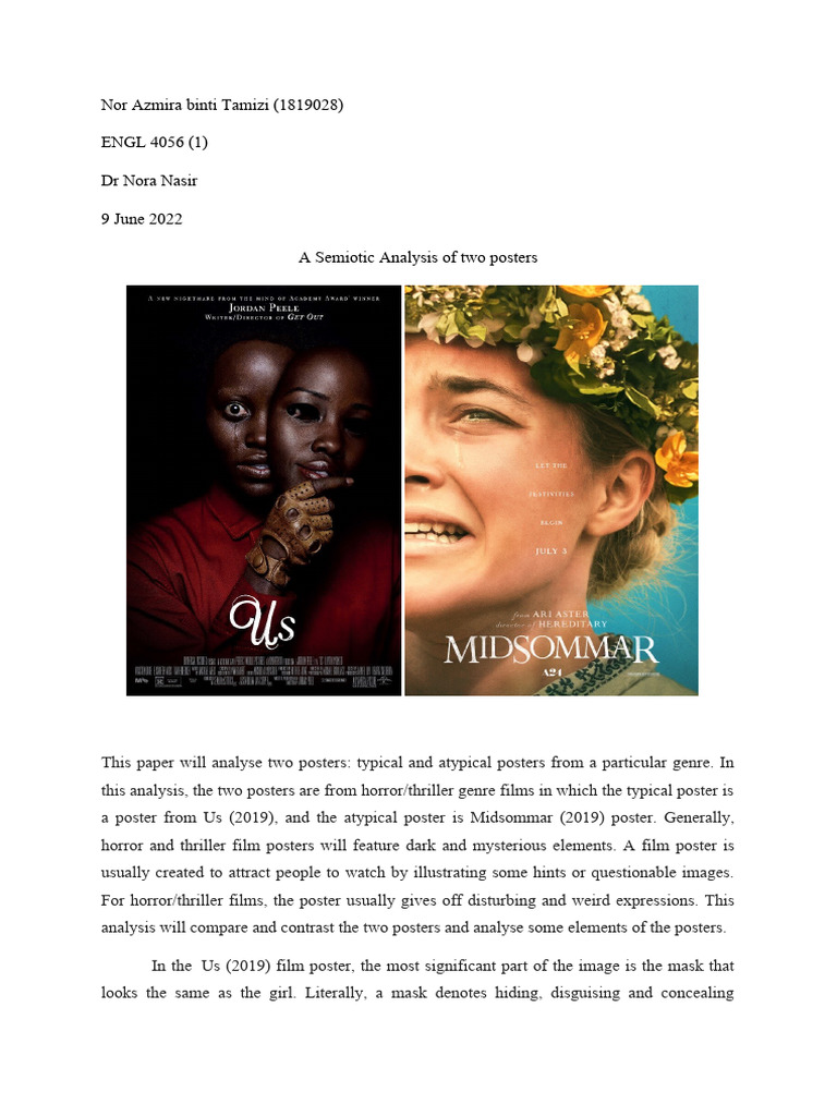 Azmira - Semiotic Analysis of Posters | PDF | Typography | Letter Case