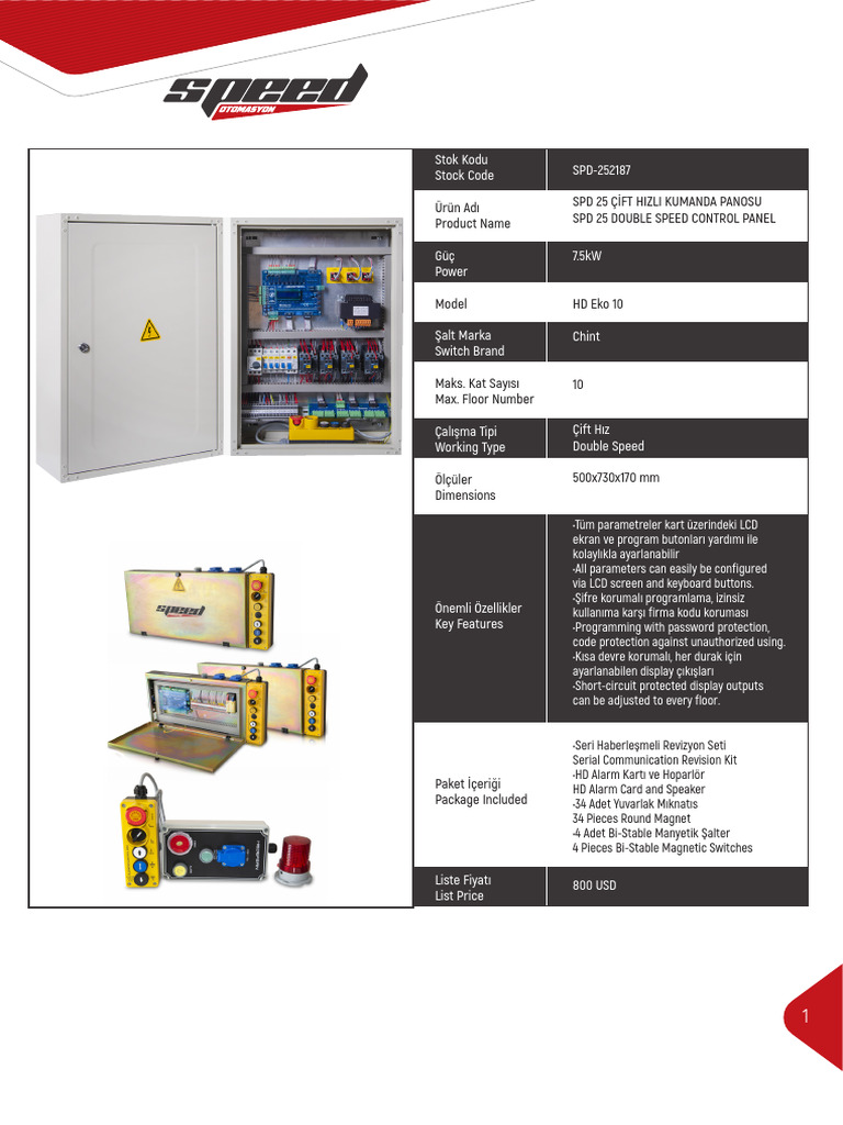 Speed Control Panel | PDF