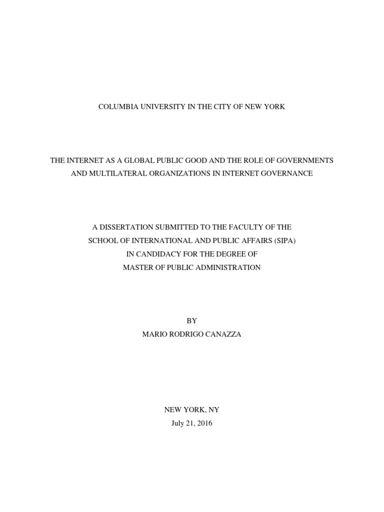 The Internet As A Global Public Good and | PDF | Internet | Adverse ...