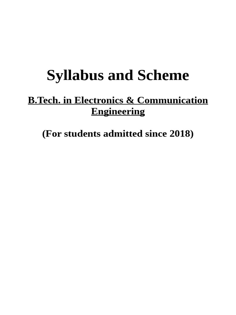 BTech EC 2018 Onwards | PDF | Integral | Diffraction