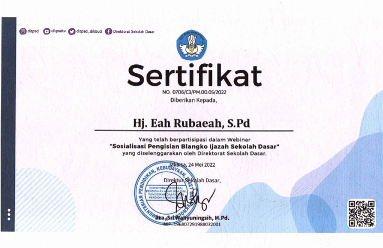 Blangko Ijazah HJ Eah 2022 | PDF