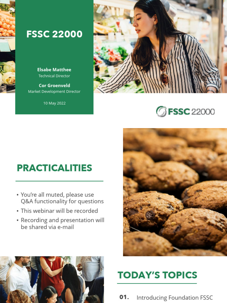 FSSC Insights Webinar What and Why FSSC 22000 | PDF | Business