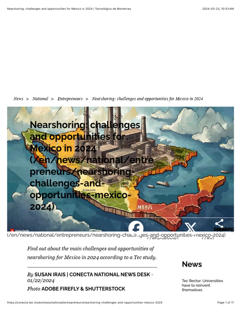 Nearshoring: Challenges and Opportunities For Mexico in 2024 ...