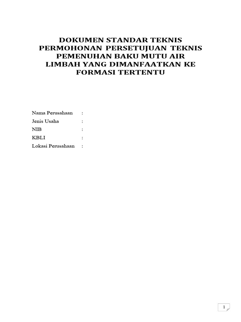 Formulir Standar Teknis Pemenuhan BMAL Pemanfaatan Ke Formasi Tertentu-1 | PDF | Griya & Taman ...