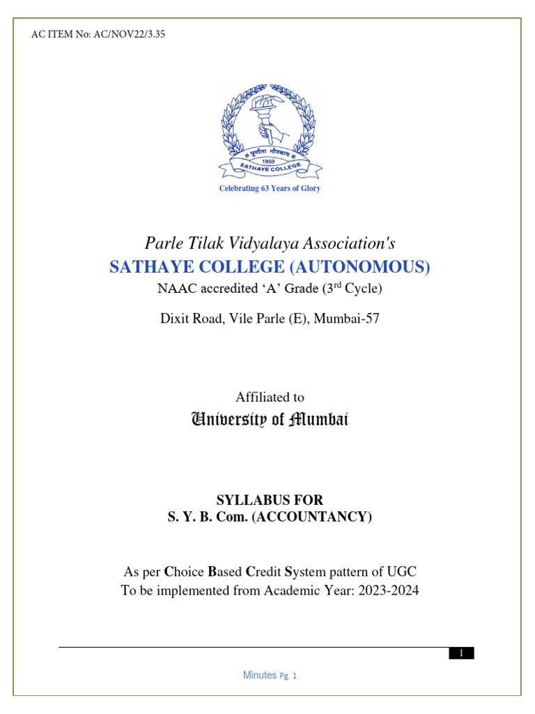 Sybcom Afm & Faa Sem III & IV Syllabus | PDF | Audit | Revenue