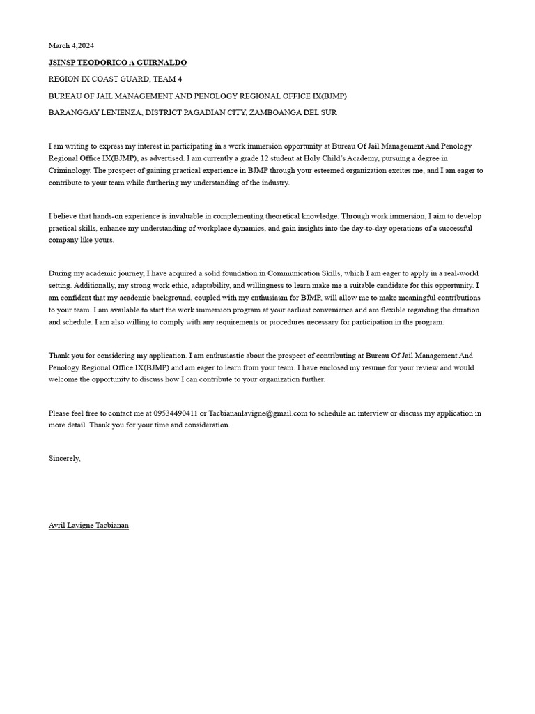 App Letter | PDF