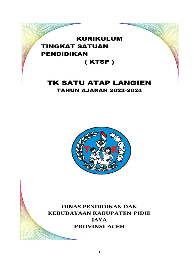 KTSP TK Satu Atap Langien (2) - Compressed | PDF