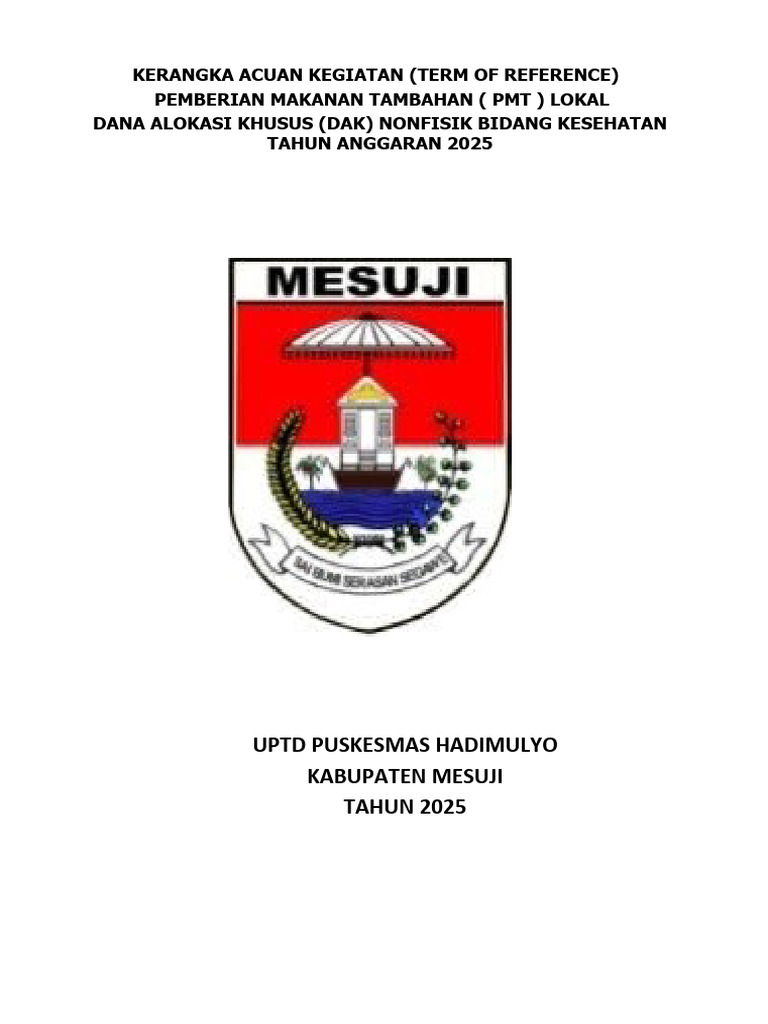 PMT Lokal untuk Ibu Hamil di Mesuji 2025 | PDF