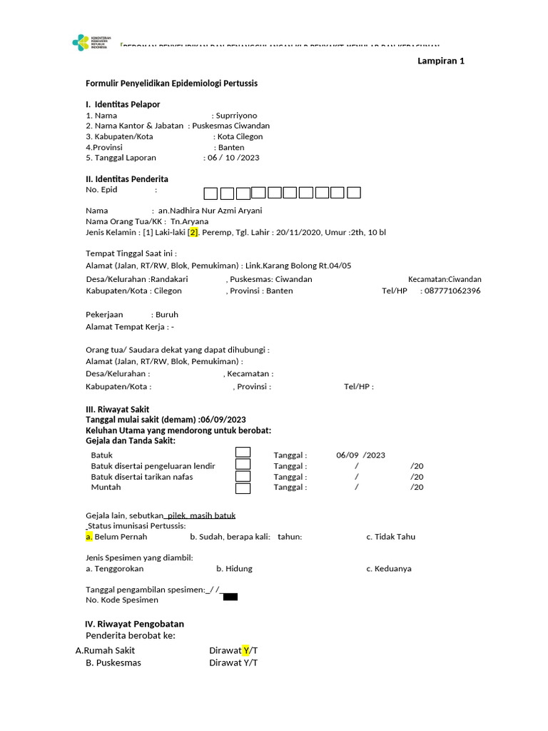 Pedoman Pe KLB Final-Pertusis | PDF