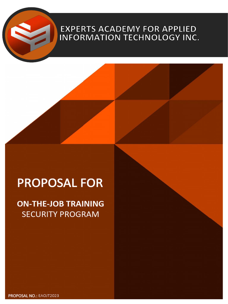 Student - OJT Proposal Updated 2023 | PDF | Computer Security | Security