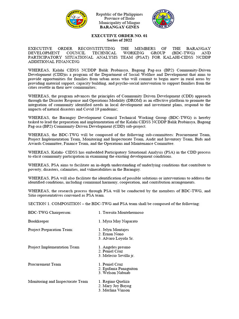 Eo Kalahi-Twg | PDF | Public Administration