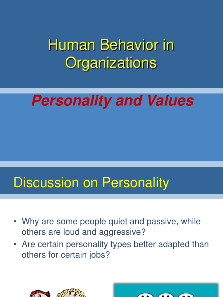 Human Behavior in Organization | PDF | Value (Ethics) | Extraversion ...