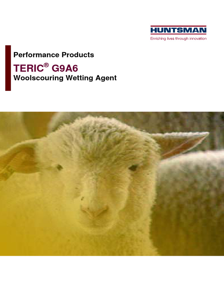 TERIC G9A6 - Woolscouring Wetting Agent | PDF | Liquids | Water