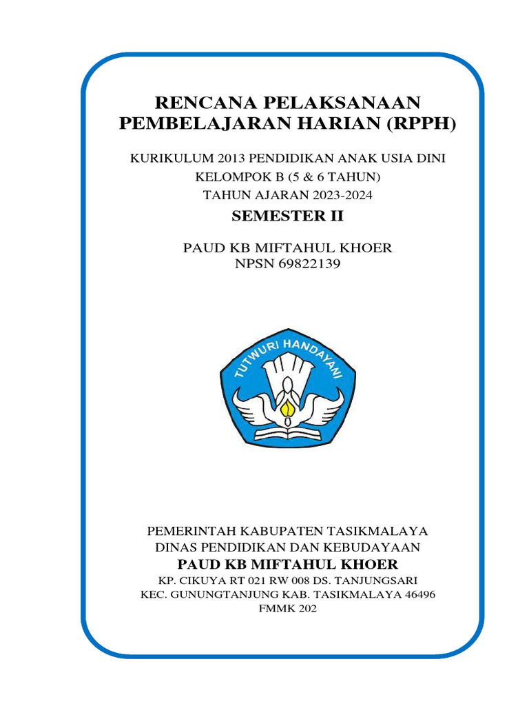 RPPH Kel B Smester 2 FULL | PDF