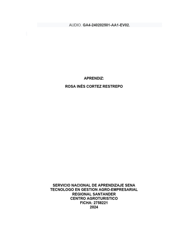 Audio. GA4-240202501-AA1-EV02. | PDF