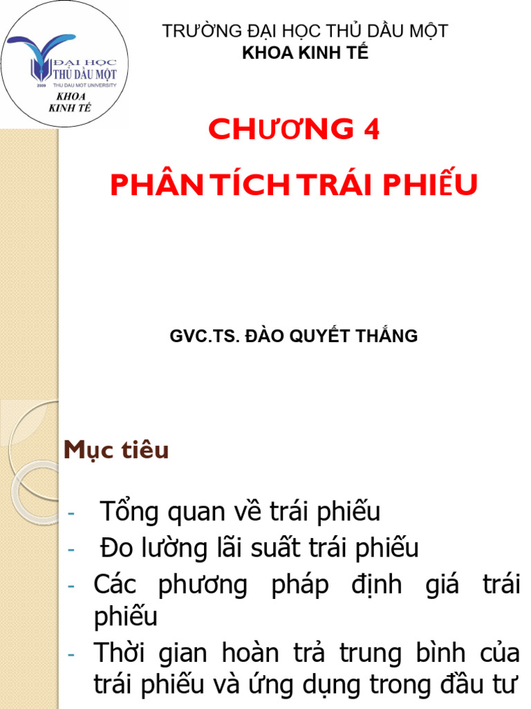 Chuong 4 - Phan Tich Va Dau Tu Trai Phieu | PDF