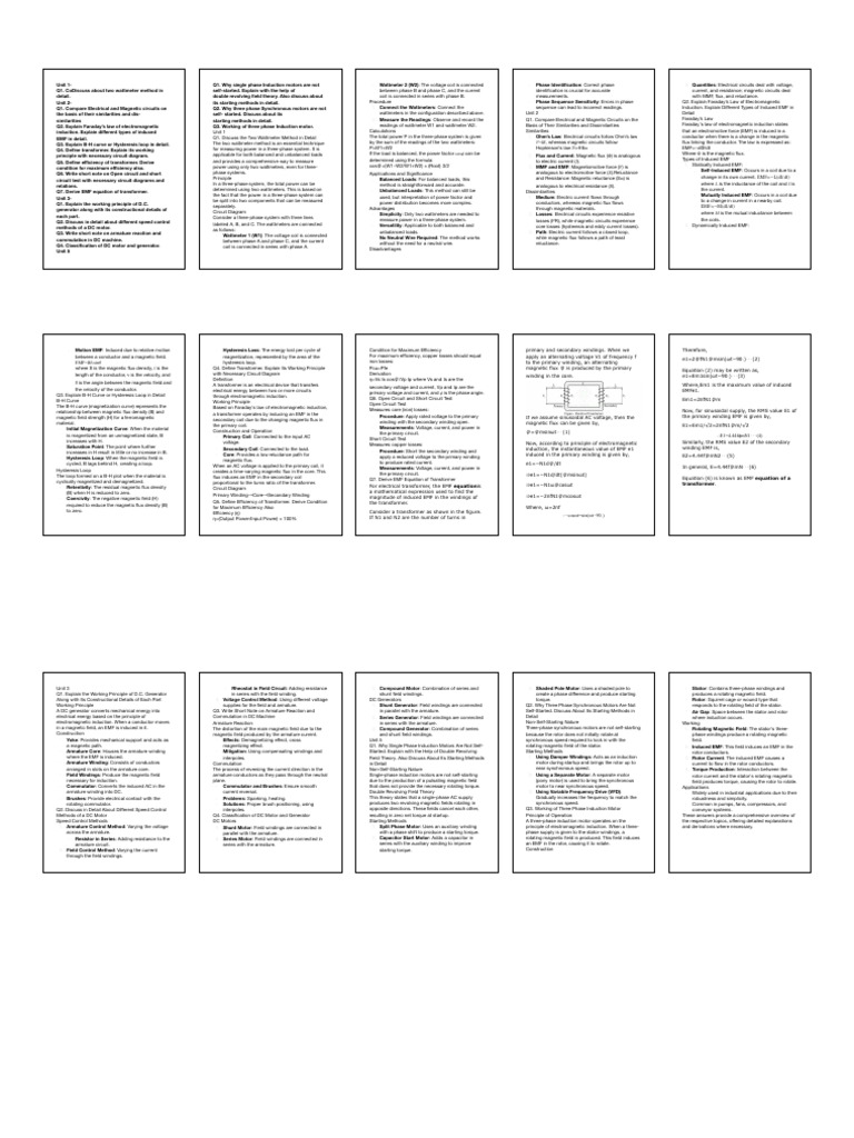 Electrical - converted | Download Free PDF | Electric Motor | Transformer