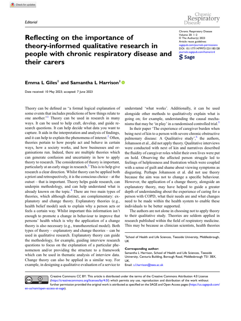 Giles Harrison 2023 Reflecting On The Importance of Theory Informed ...