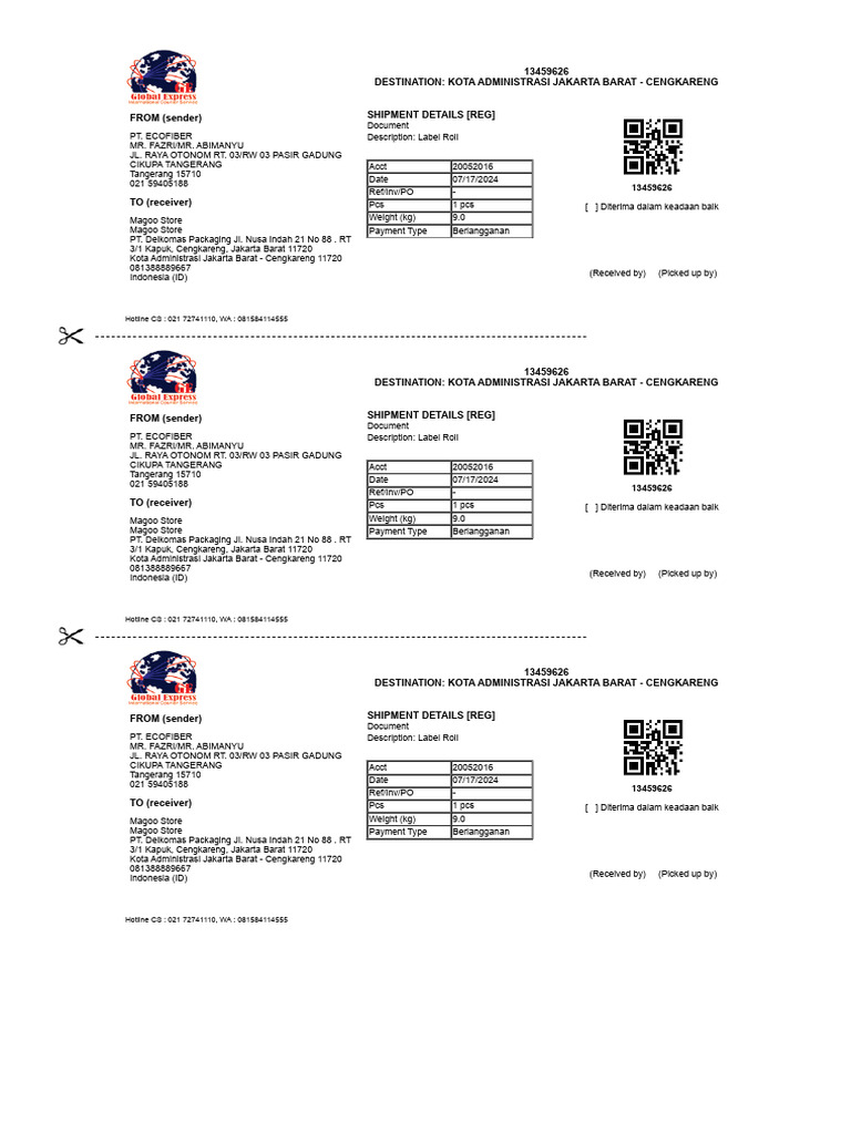 AWB Global Express MAGOO STORE | PDF