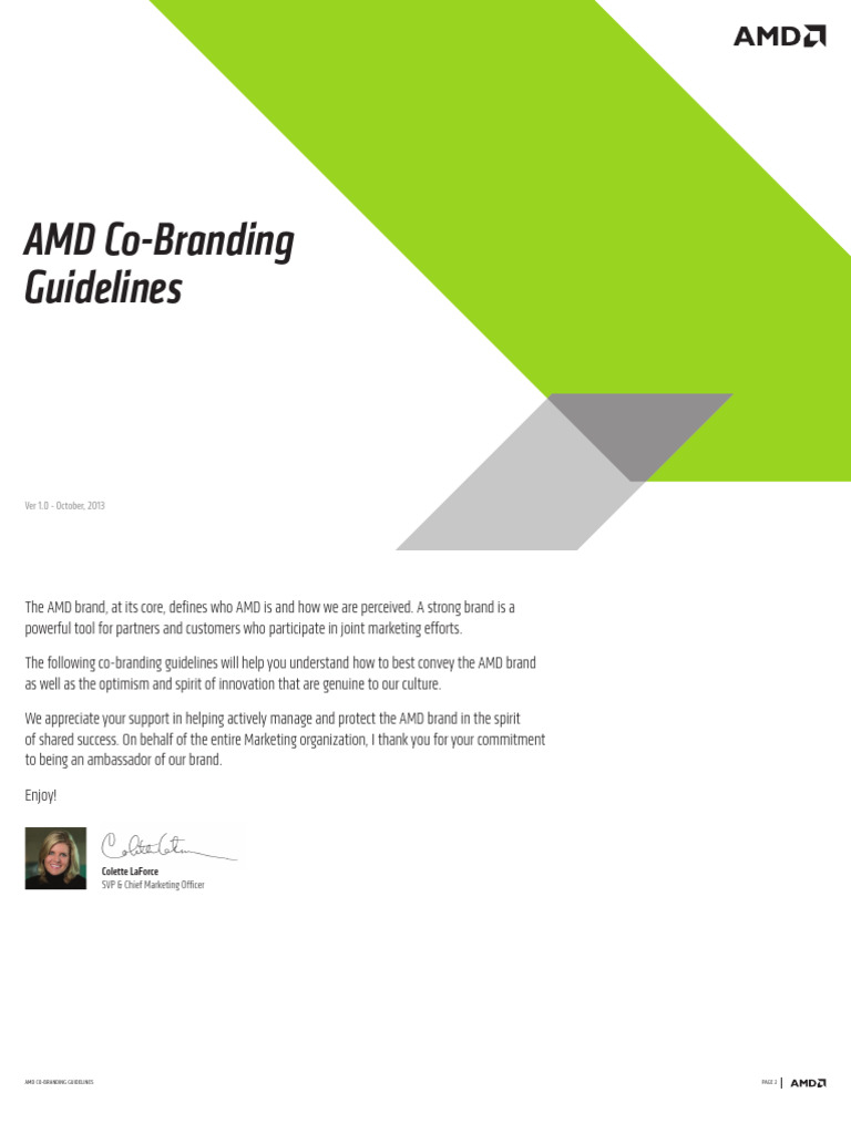 AMD Co-Branding Guidelines Overview | PDF | Brand | Logos