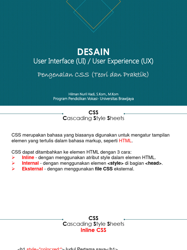 Pengenalan CSS | PDF | Komputer