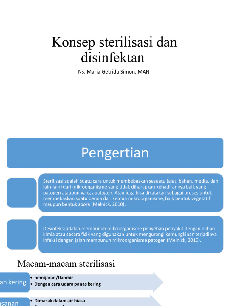 Konsep Sterilisasi Dan Disinfektan | PDF