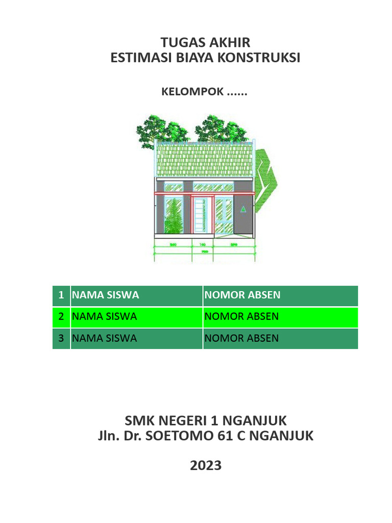 RAB Rumah Type 45 - KELAS XII DPIB - ESTA | PDF