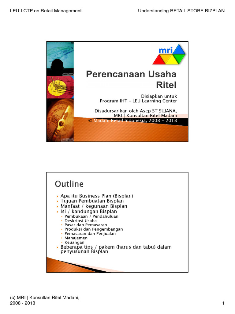0304 LEU-RM Module, 0701 Retail Bizplan | PDF