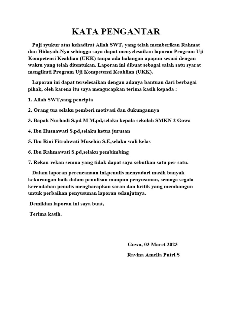 Laporan Ukk (Job Sheet) Pina | PDF