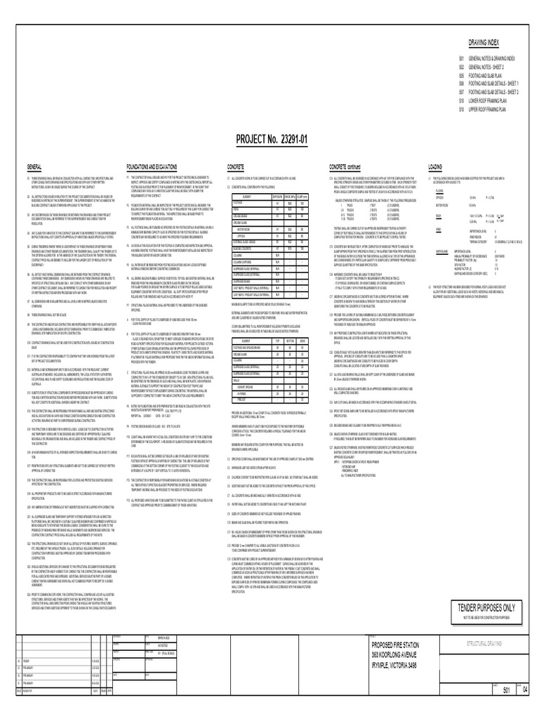 Attachment 07 - Irymple FS - Structural Plans (Tender) - 00 | PDF ...