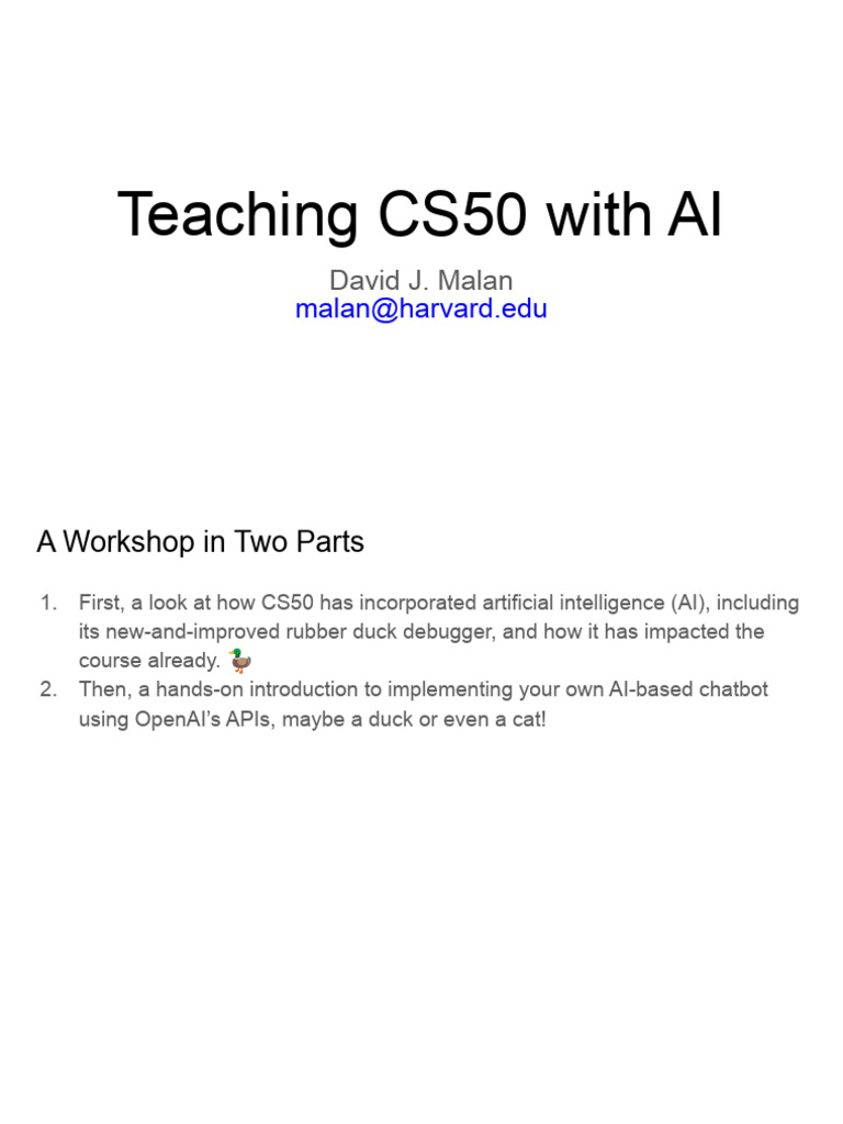 2024-04-25 - Teaching CS50 With AI | PDF | Information Technology | Computer Science