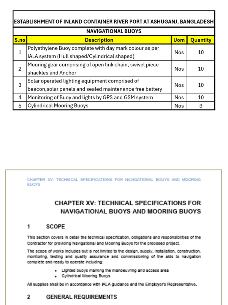Bangladesh Project - Navigational Aids Boq & Specifications | PDF ...