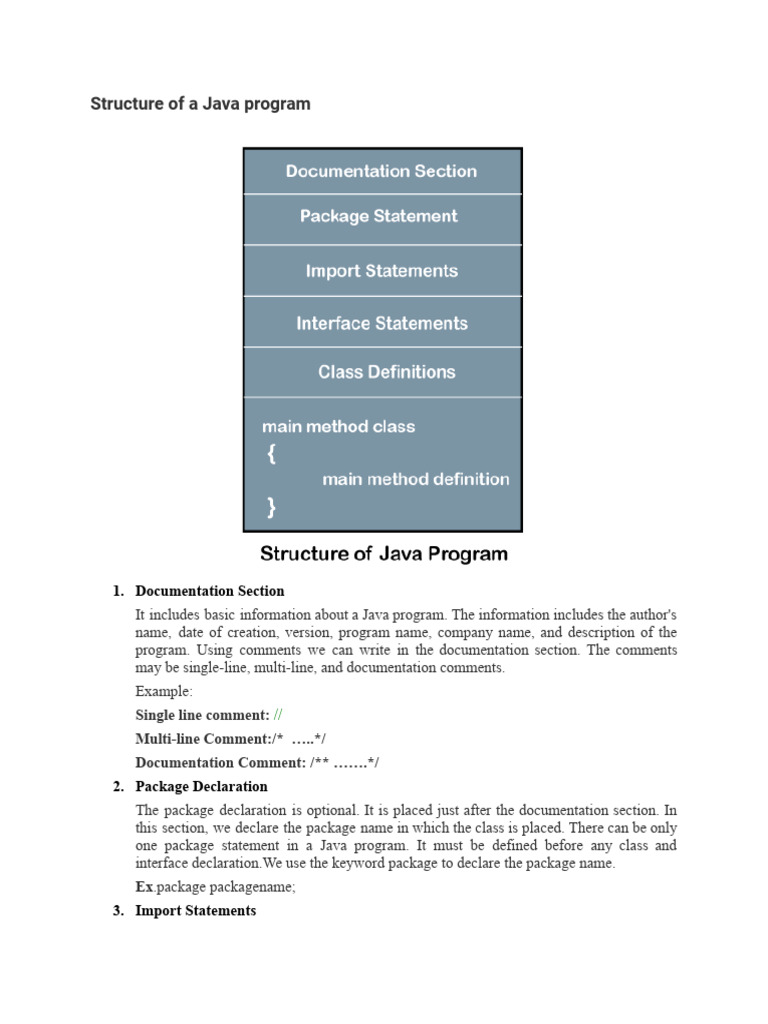 The Basic Structure of A Java Program | PDF | Java Virtual Machine ... The Basic Structure of A Java Program | PDF | Java Virtual Machine ...