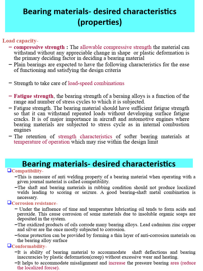 Key Properties of Bearing Materials | PDF | Heat Treating | Chemical ...